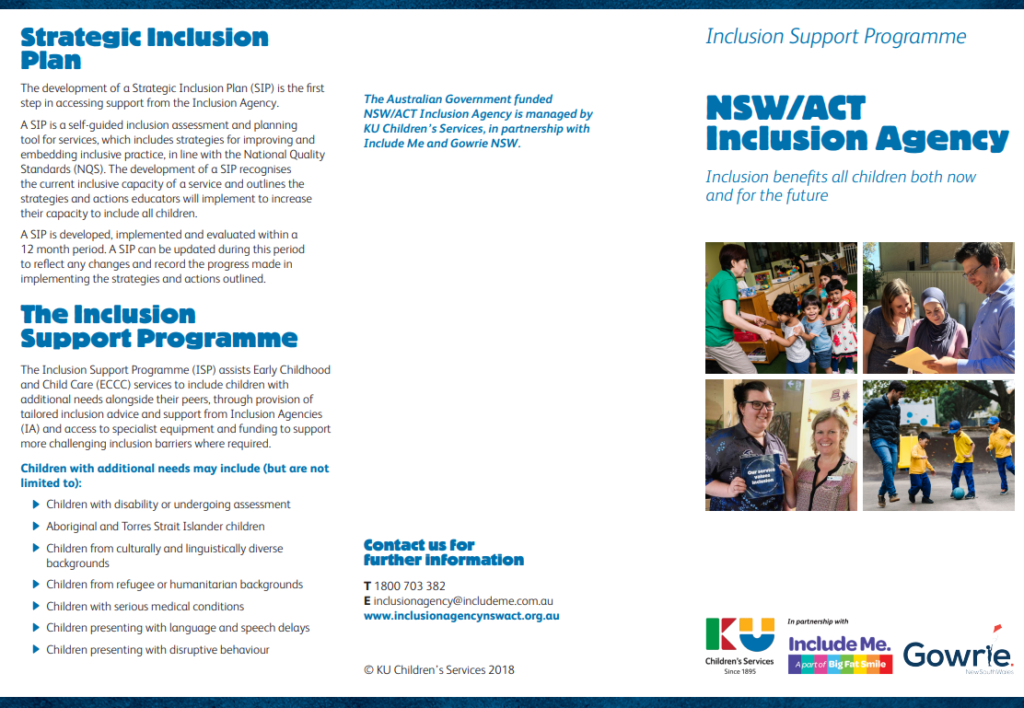 KU Children’s Services NSW/ACT Inclusion Agency – Information sheet ...