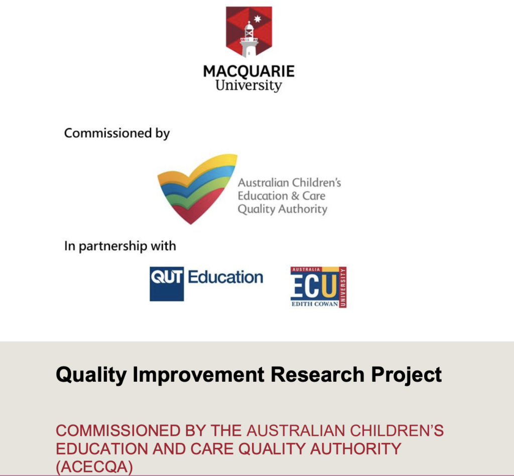 ACECQA – Quality improvement research project report – Early Education ...