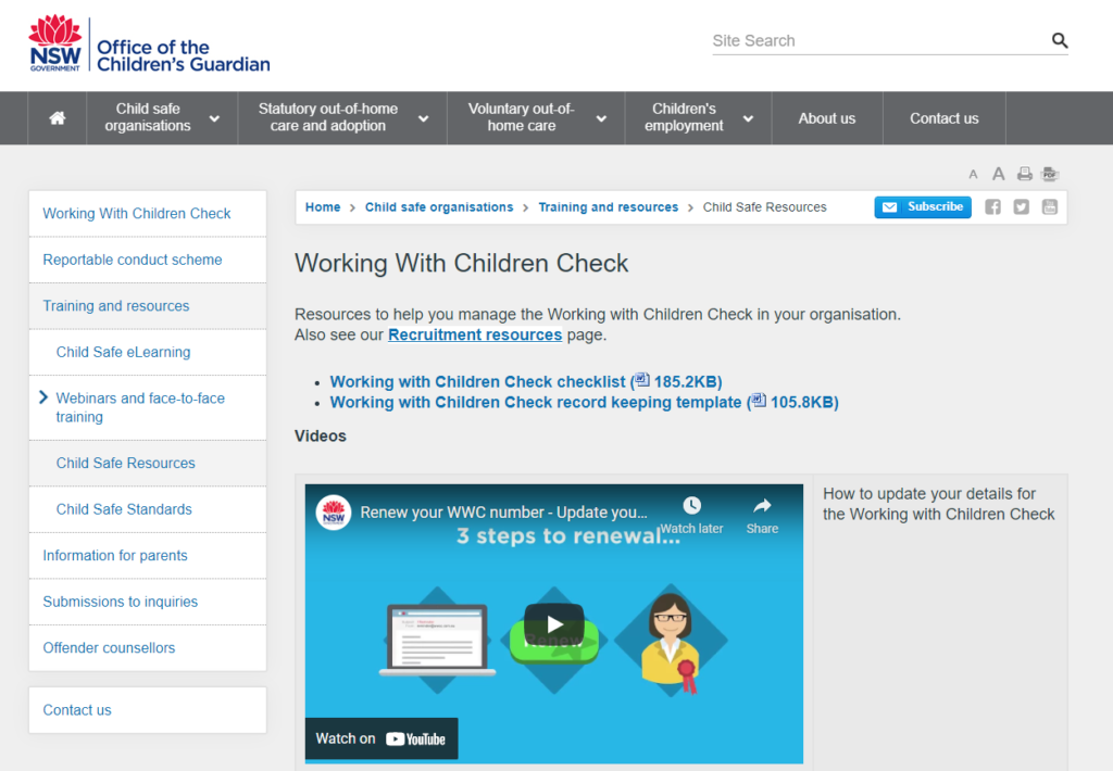 Office of the Children’s Guardian – Child Safe Resources – Working with ...