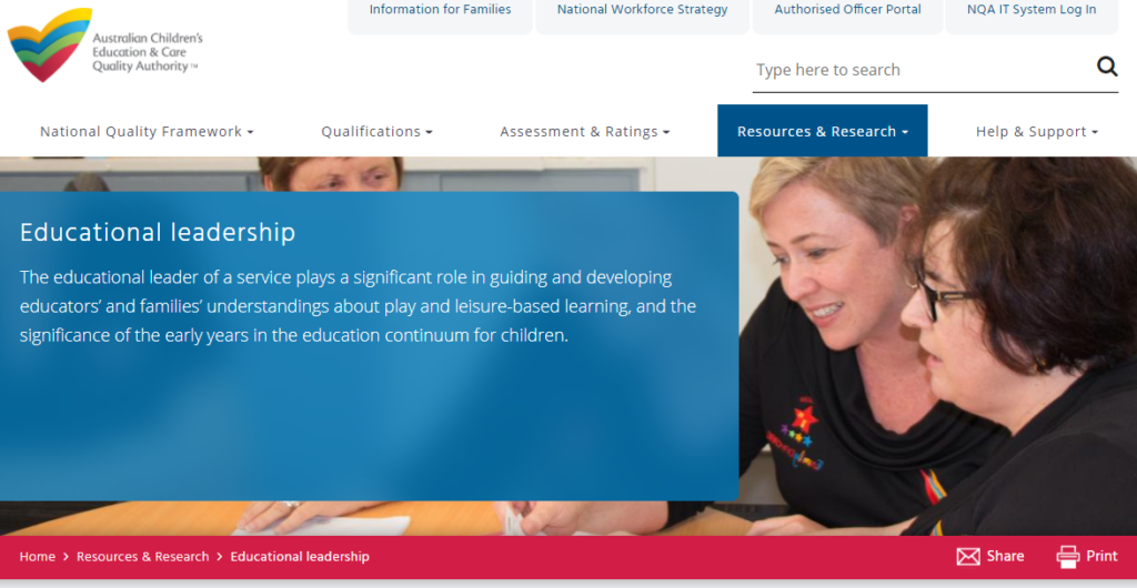 ACECQA – Educational Leadership resources – Early Education Leaders ...