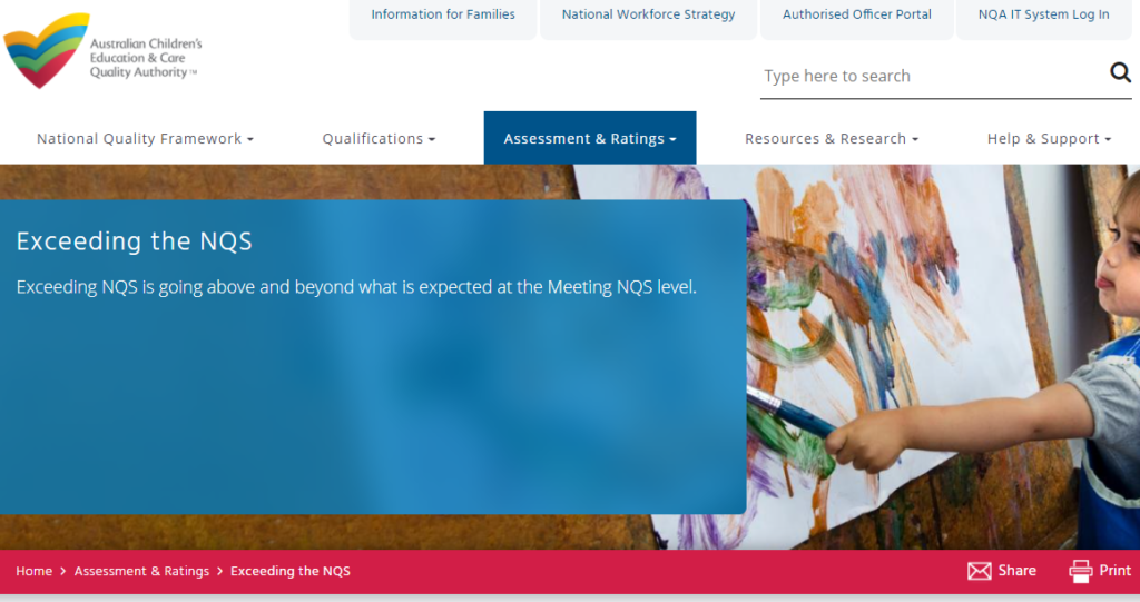 ACECQA – Exceeding the NQS – Early Education Leaders Peer Network